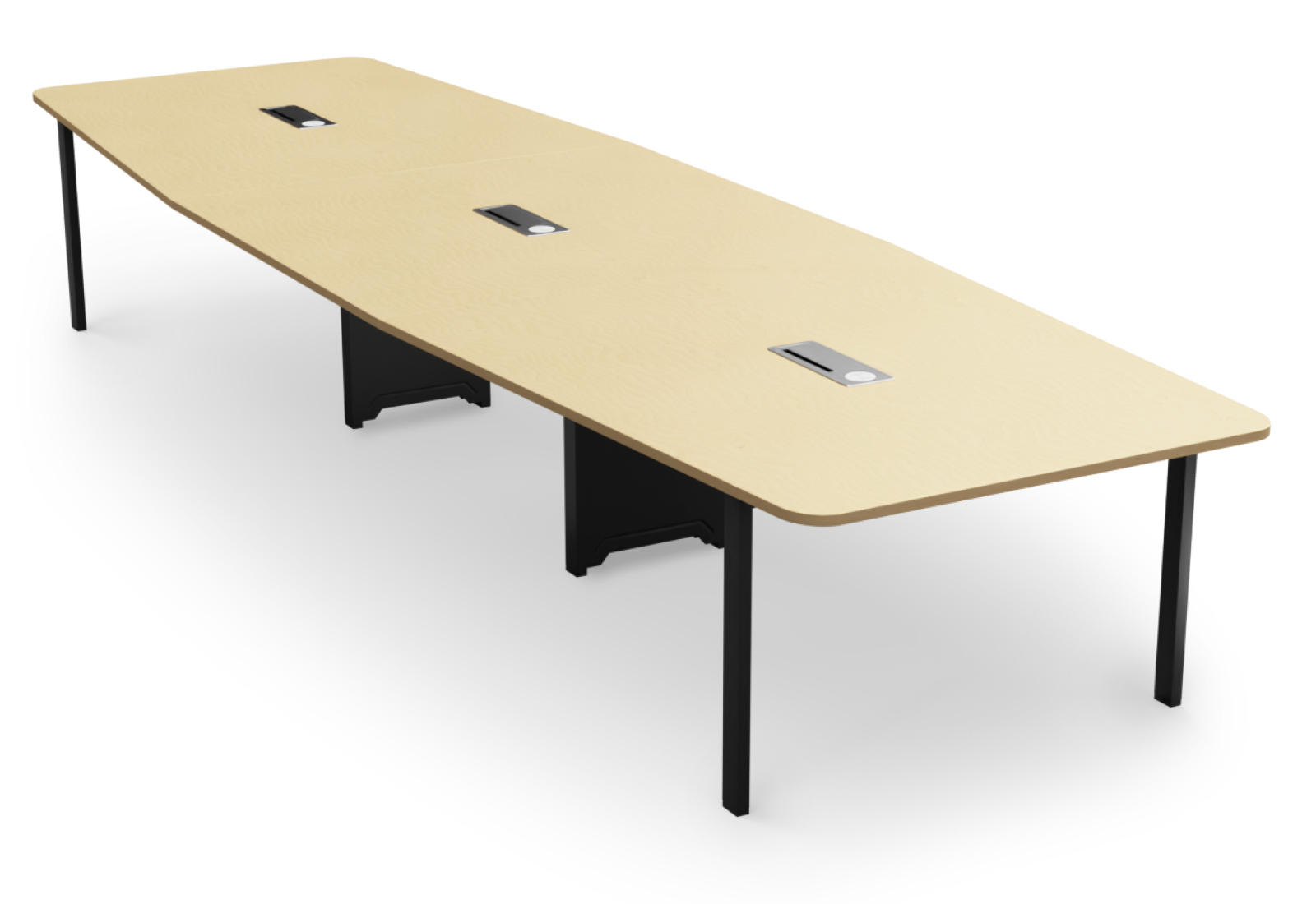 Conference table ELLA480i beige with induction charging station for 16 ...