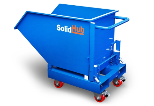 Tipping skip MK287, 600 mm x 1.155 mm x 850 mm, volume 287 l, SolidHub
