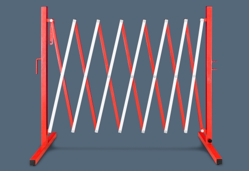 Scissor Fence, White-Red, 360 - 3.720 mm