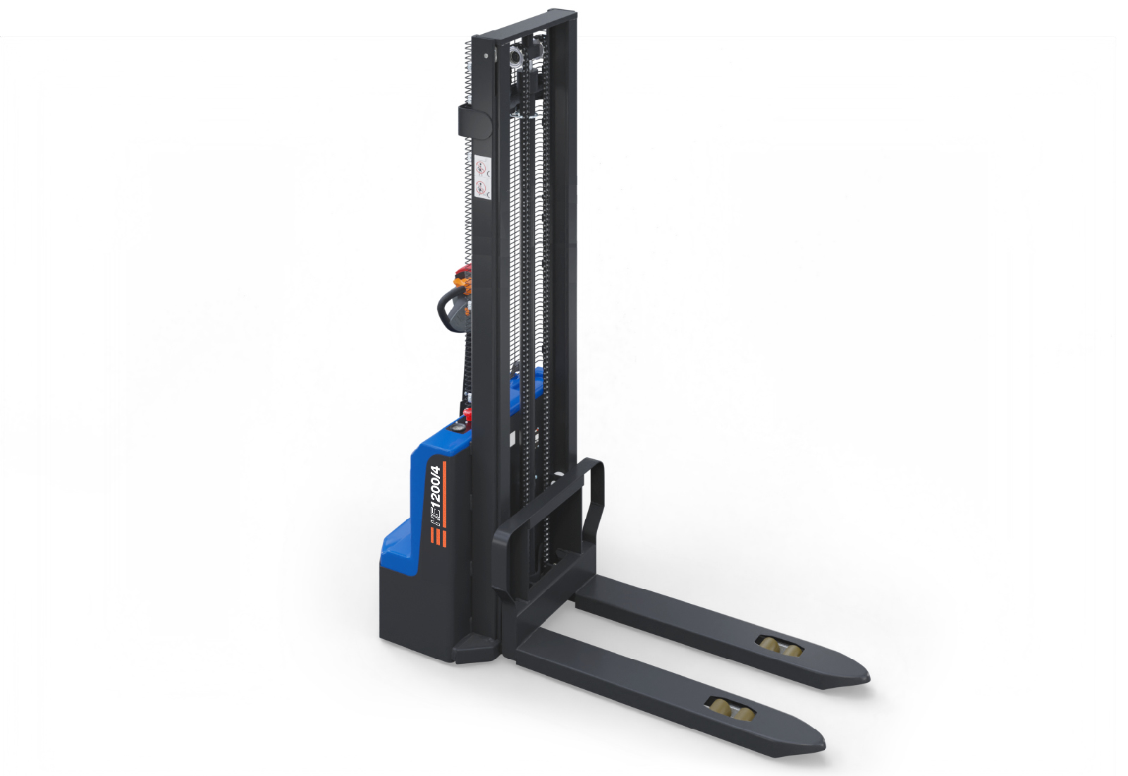 Electric stacker HE1200/4, lifting height 86 - 4.000 mm, WLL 1.200 kg ...