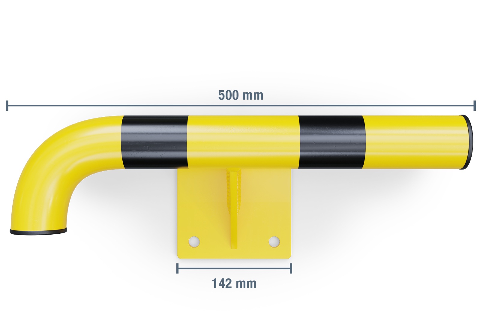 Modular crash protection bar for walls MWS-L500, 500 mm length made of ...