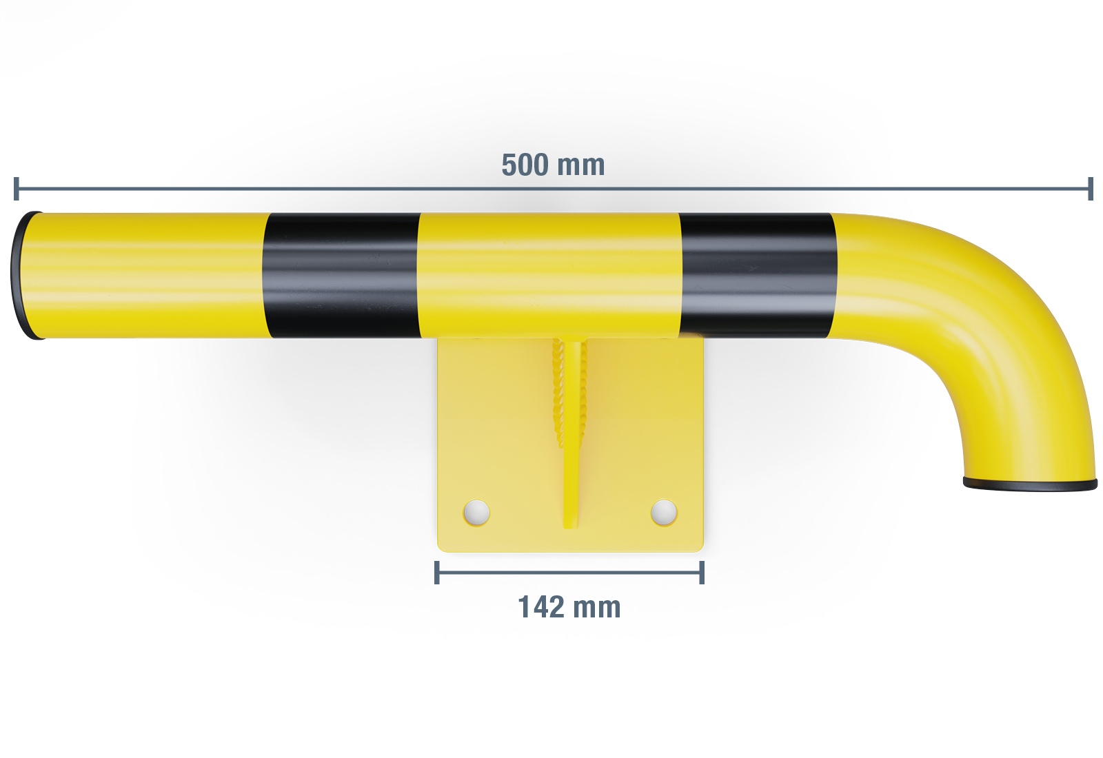 Modular crash protection bar for walls MWS-R500, 500 mm length made of ...