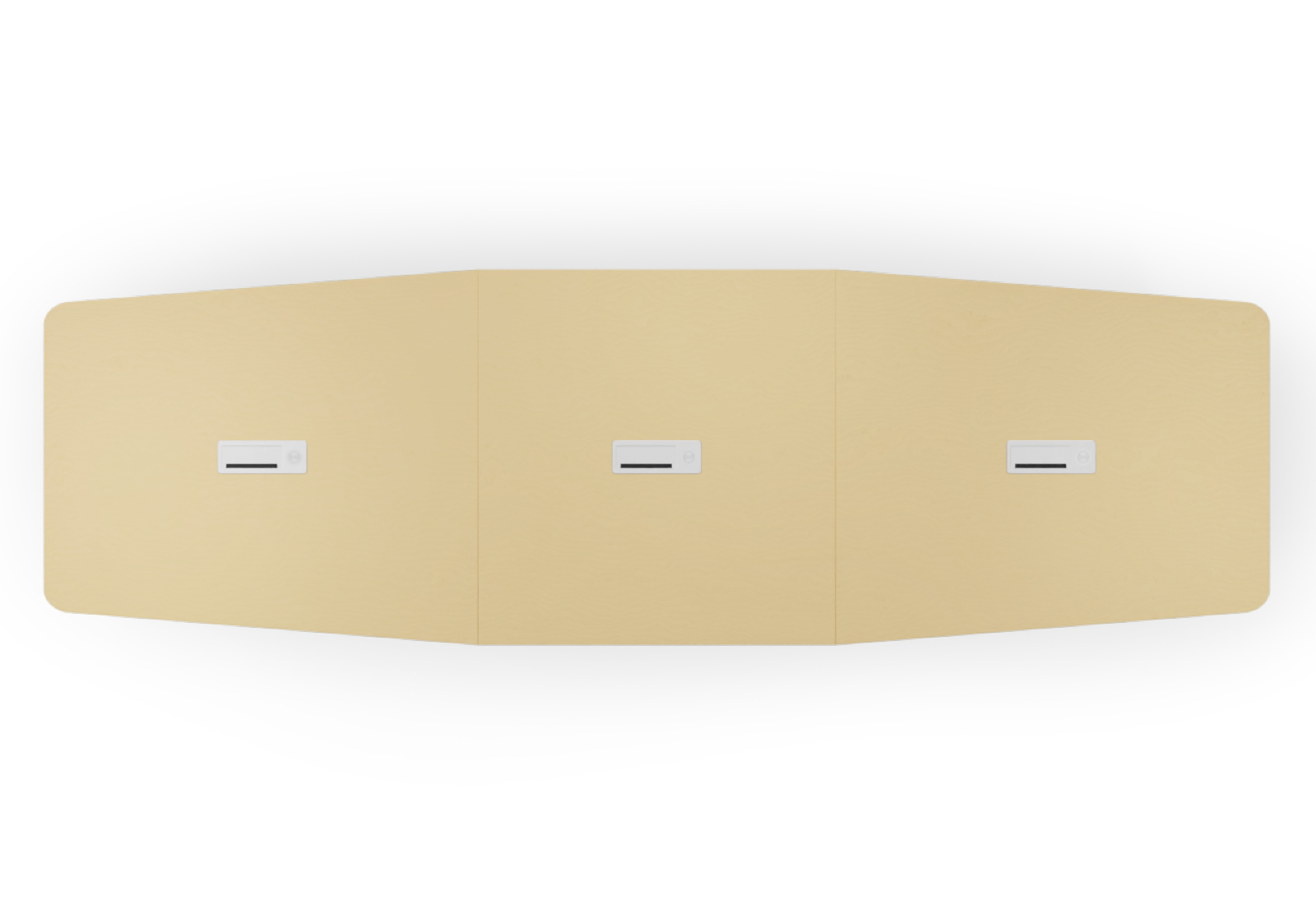 Conference table ELLA480i beige with induction charging station for 16 ...