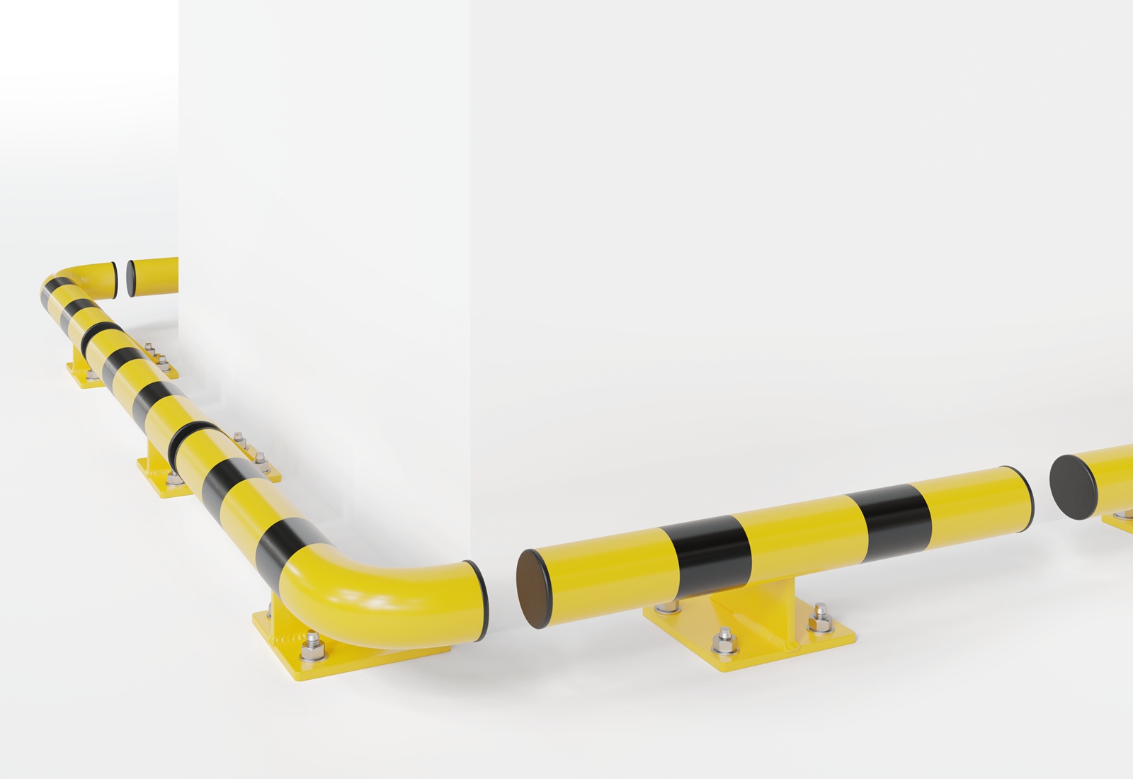 Modular crash protection bar for walls MWS-G500, 500 mm length made of ...