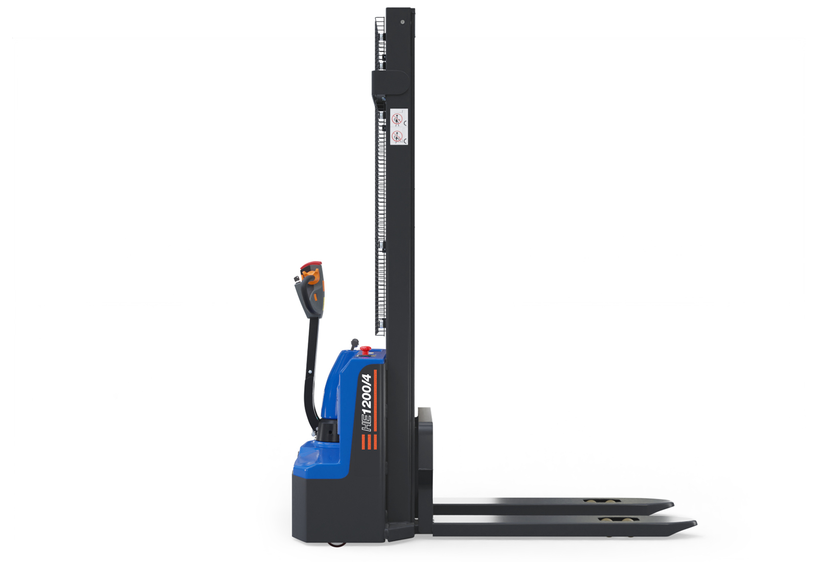 Electric stacker HE1200/4, lifting height 86 - 4.000 mm, WLL 1.200 kg ...