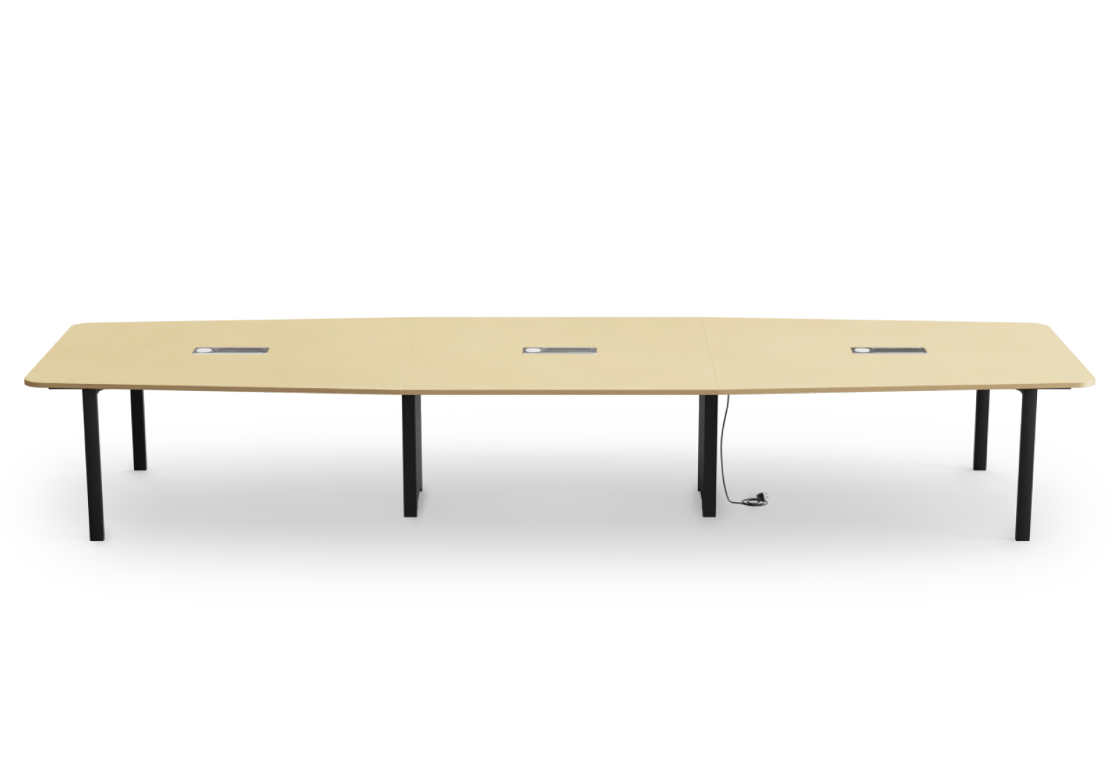 Conference table ELLA480i beige with induction charging station for 16 ...
