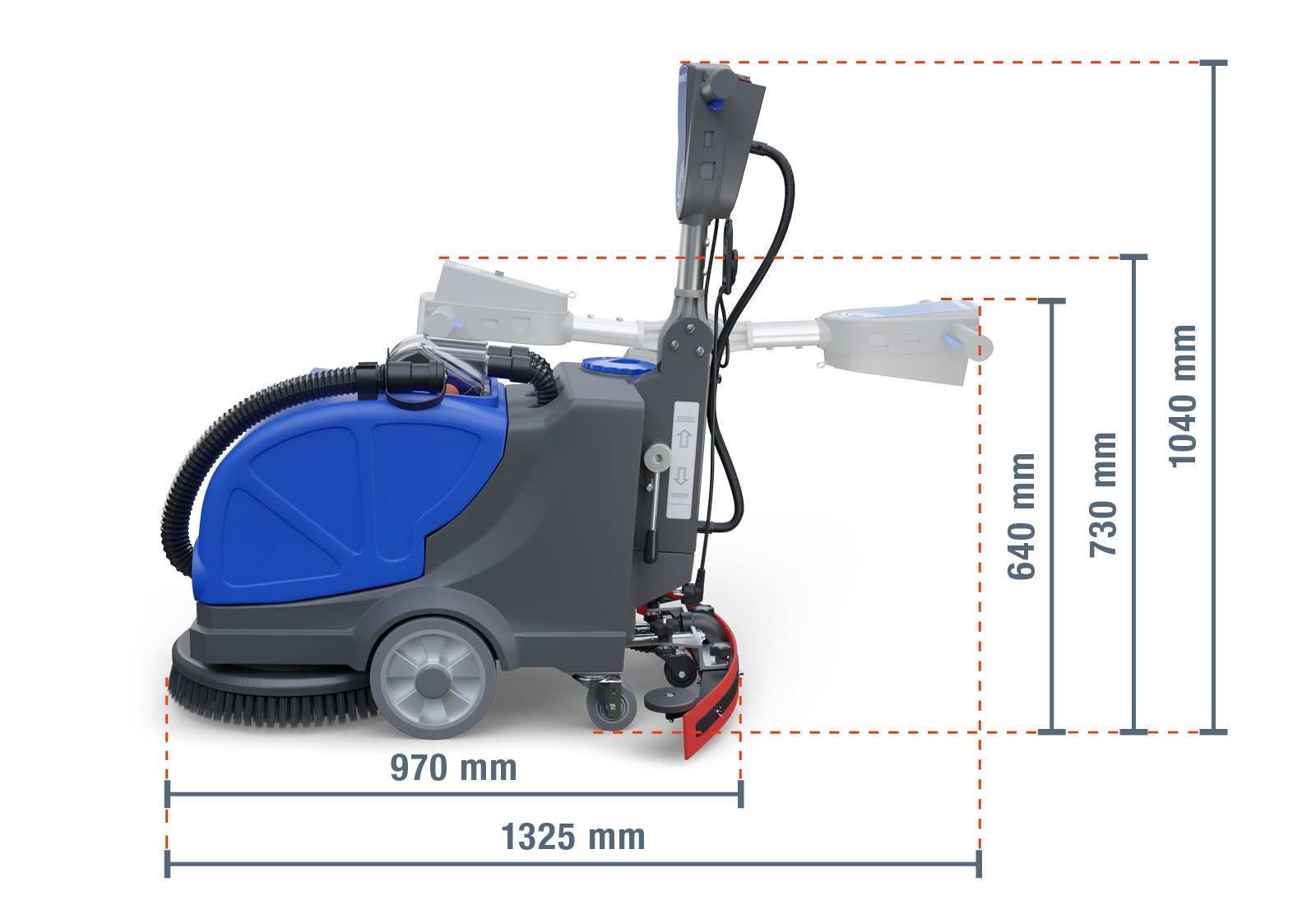 Scrubber dryer SWM30, 1.200 m²/h, brush diameter 430 mm, wipeket